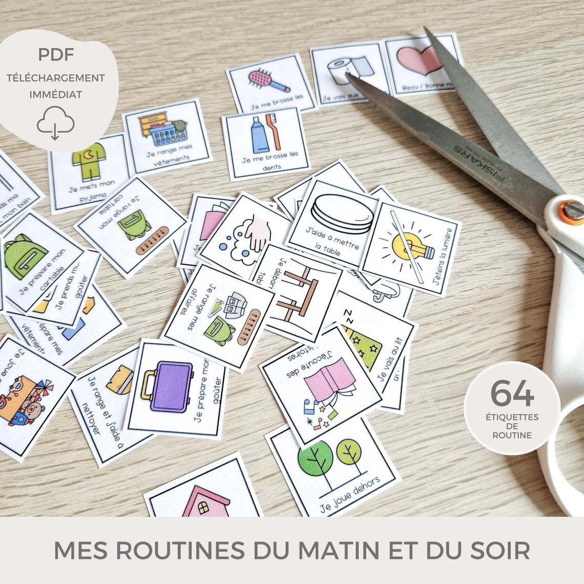 Morning and Evening Routine for Children, Children's Routine Chart ...