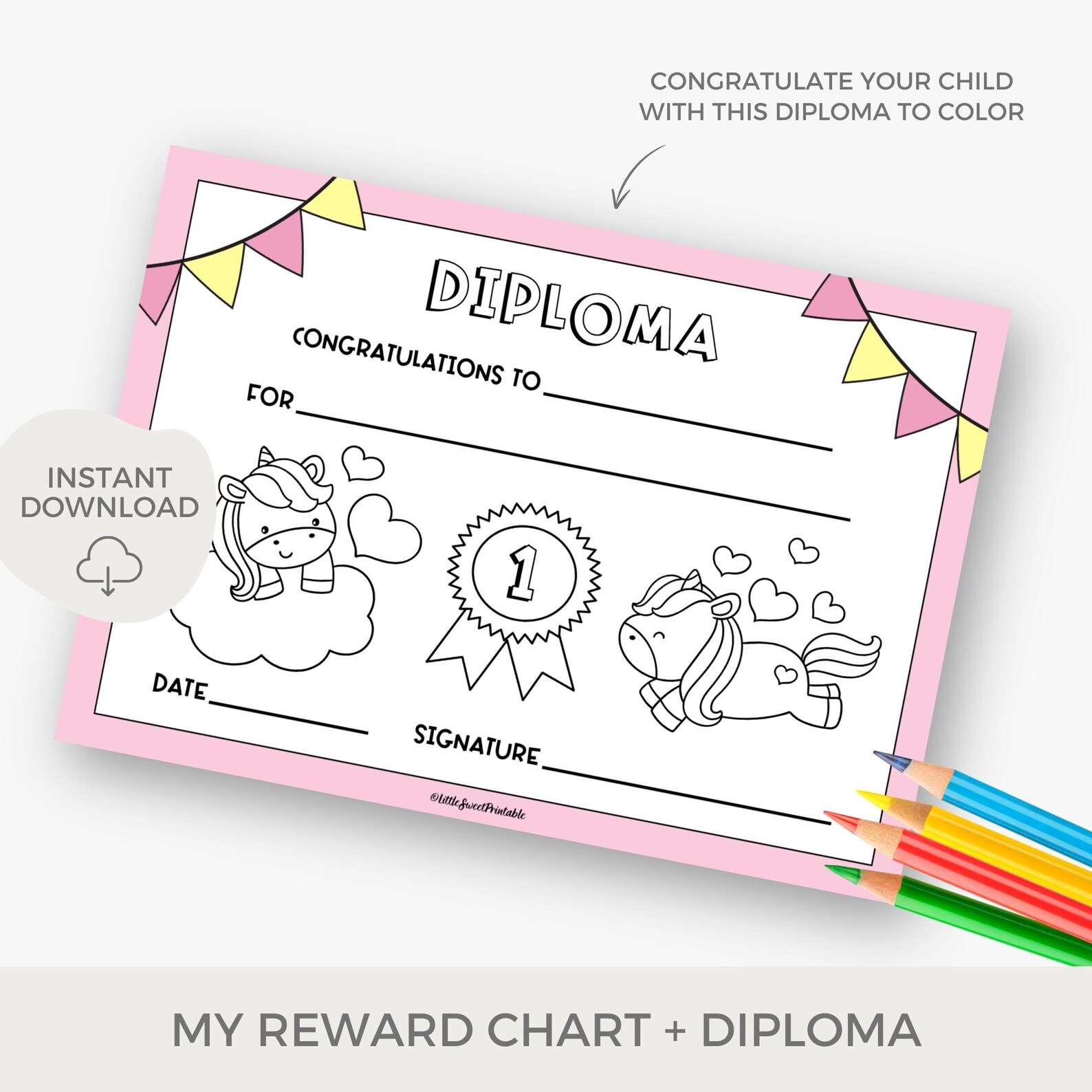 Reward Chart Printable for Kids, Behavior Chart for Toddlers, Sticker ...