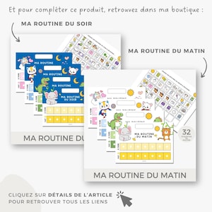 Emploi du temps visuel imprimable pour enfant, Semainier enfant ...