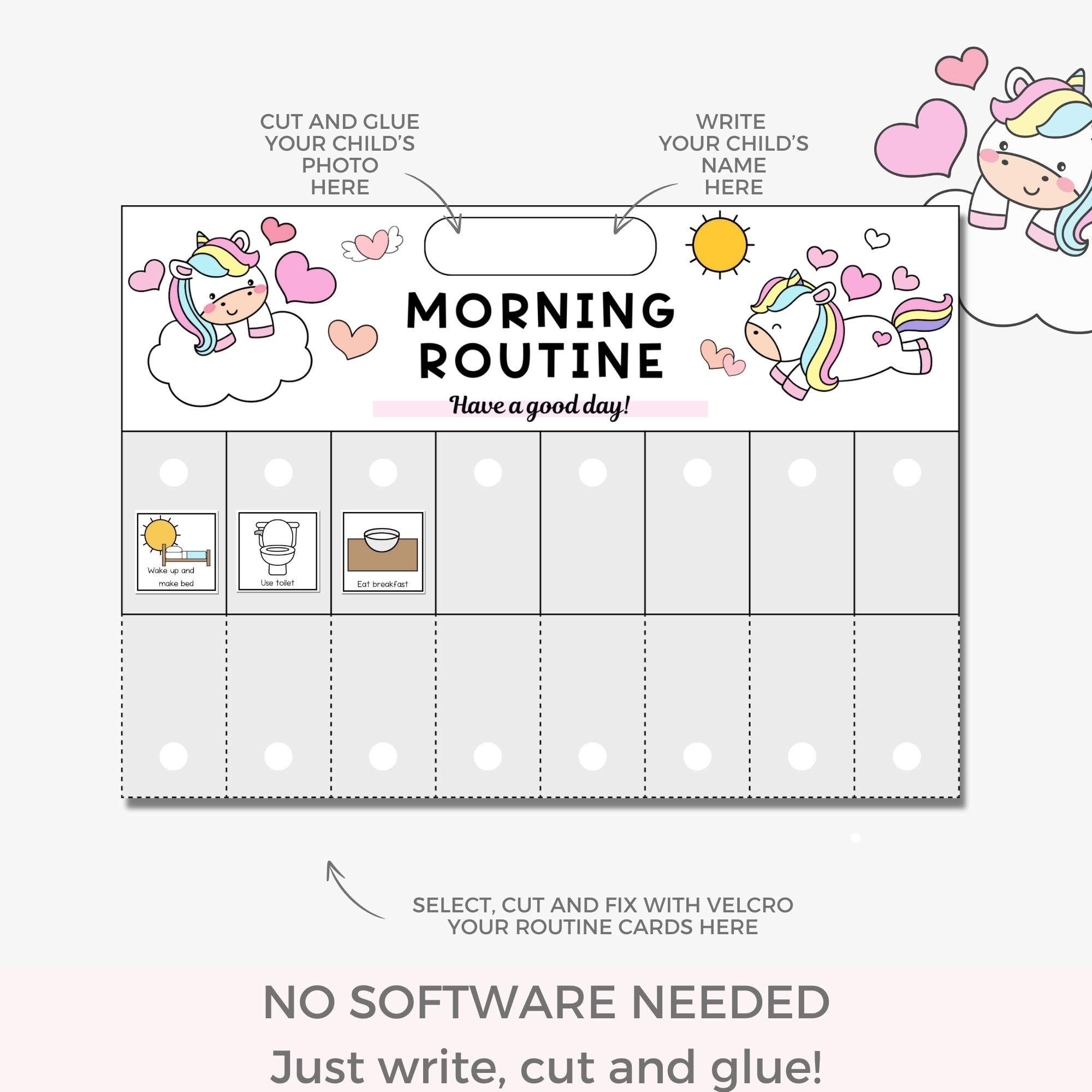 Morning Routine Printable for Kids, Routine Chart for Toddler ...