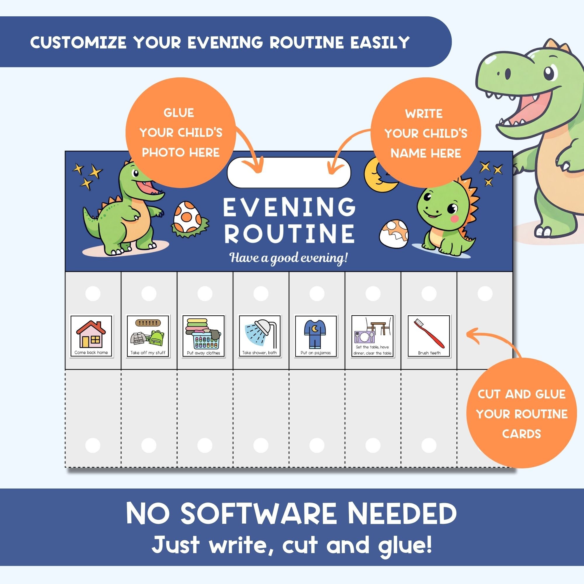 Bedtime Flip Chart Routine Printable Visual Schedule Kids Toddlers ...