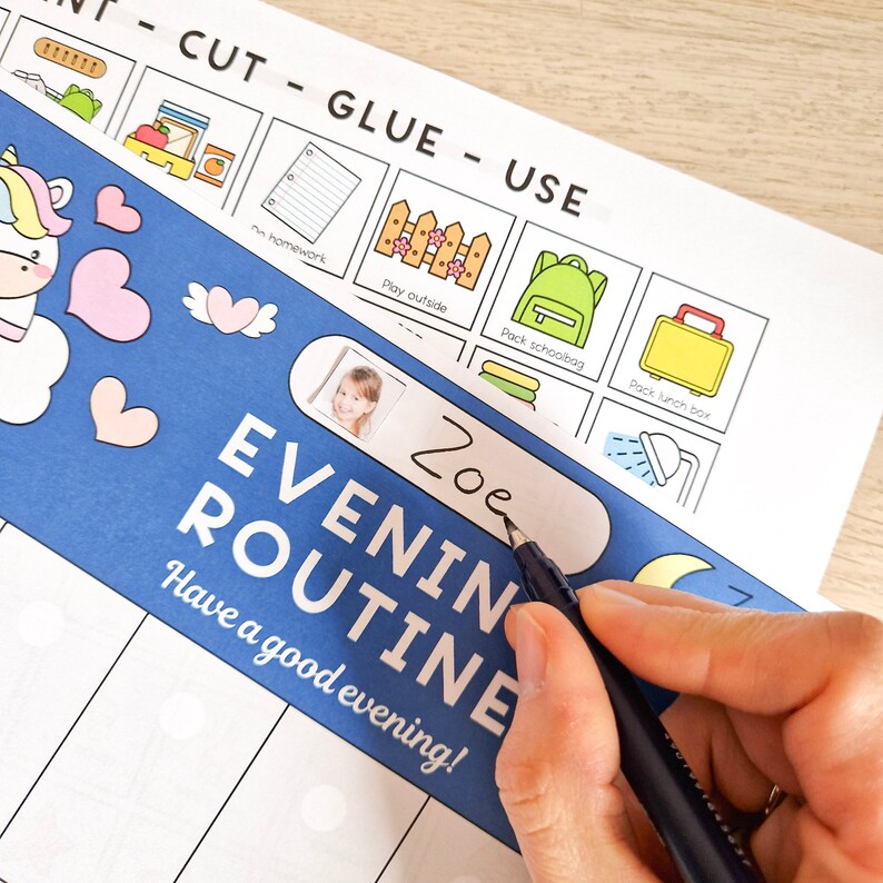 Bedtime Flip Chart Routine Printable Visual Schedule Kids Toddler Daily ...