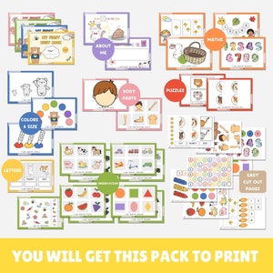 Toddler Printable Busy Book, My First Busy Book, Quiet Book Toddler ...