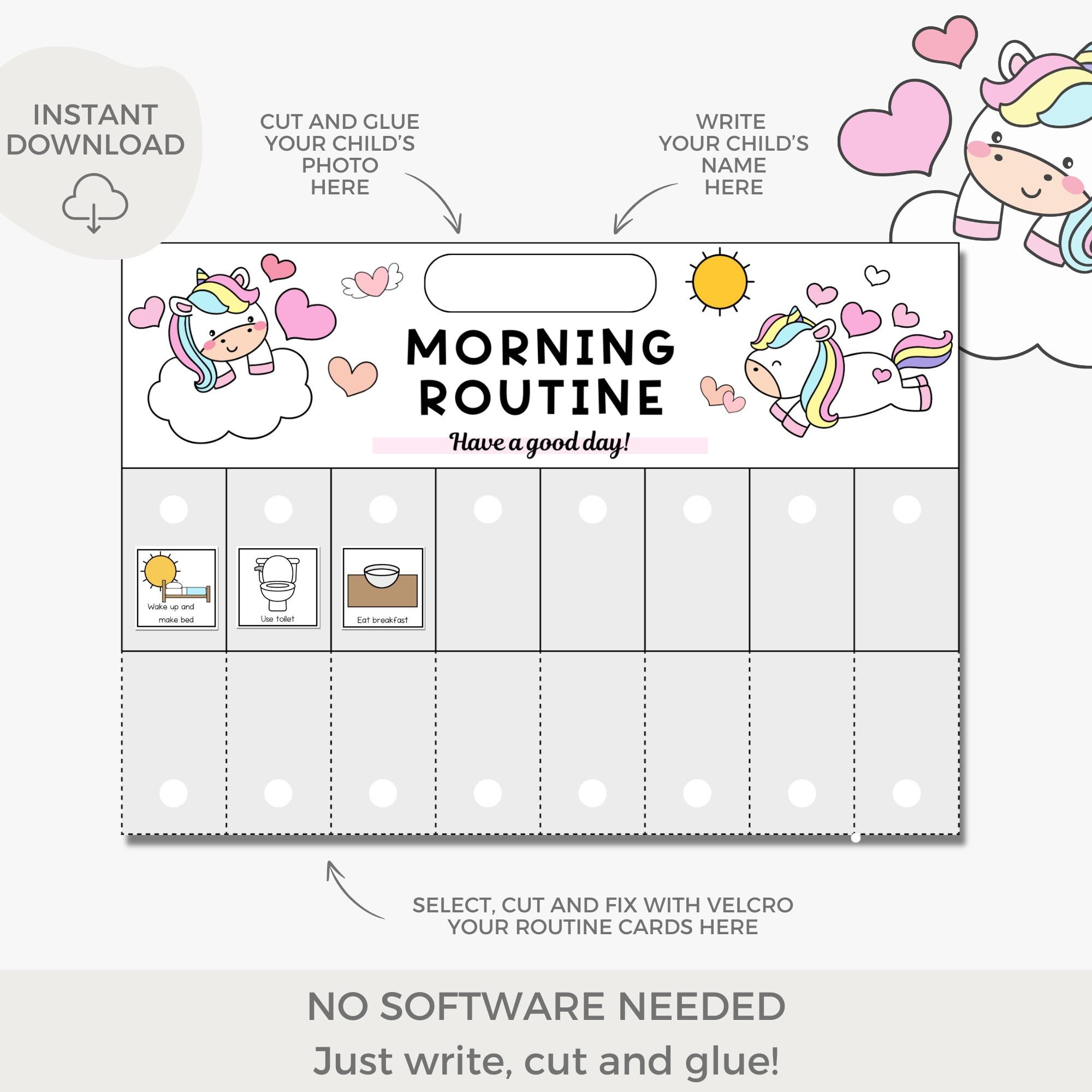 Morning and Bedtime Routine Flip Chart, Routine Chart for Toddlers ...