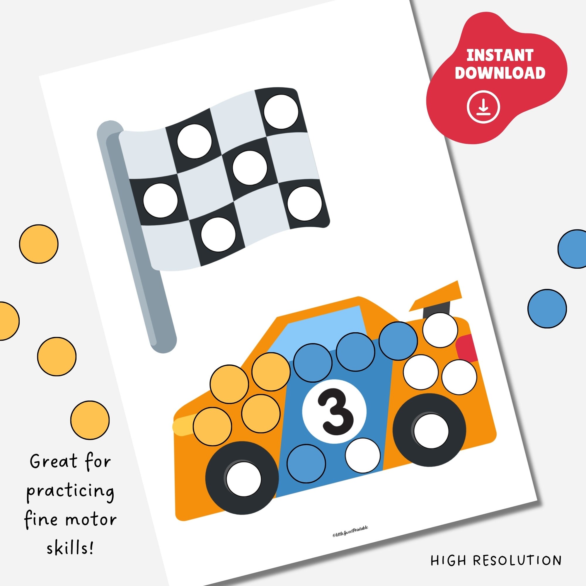 Do a Dot Printable, Vehicles Dot Marker Pages, Easy Kids Coloring Pages ...