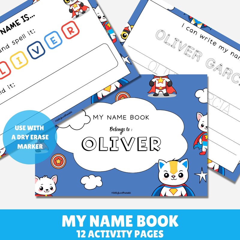 Practice Name Workbook - Etsy