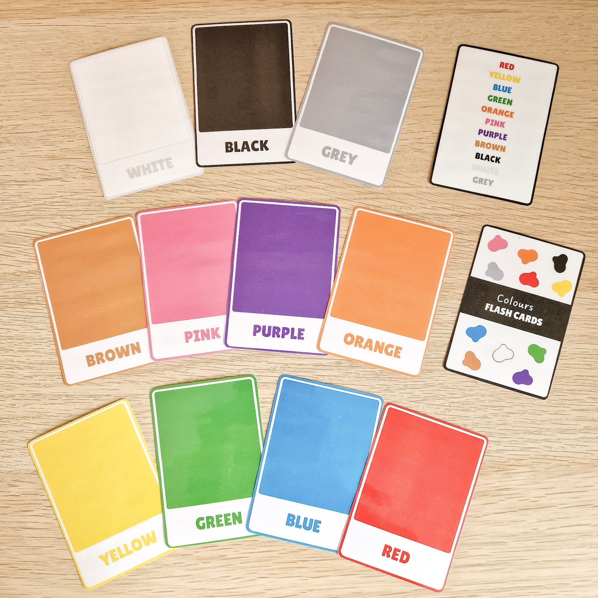 Colors Flashcards for Kids, Flashcards Printable, Color Flash Cards for ...