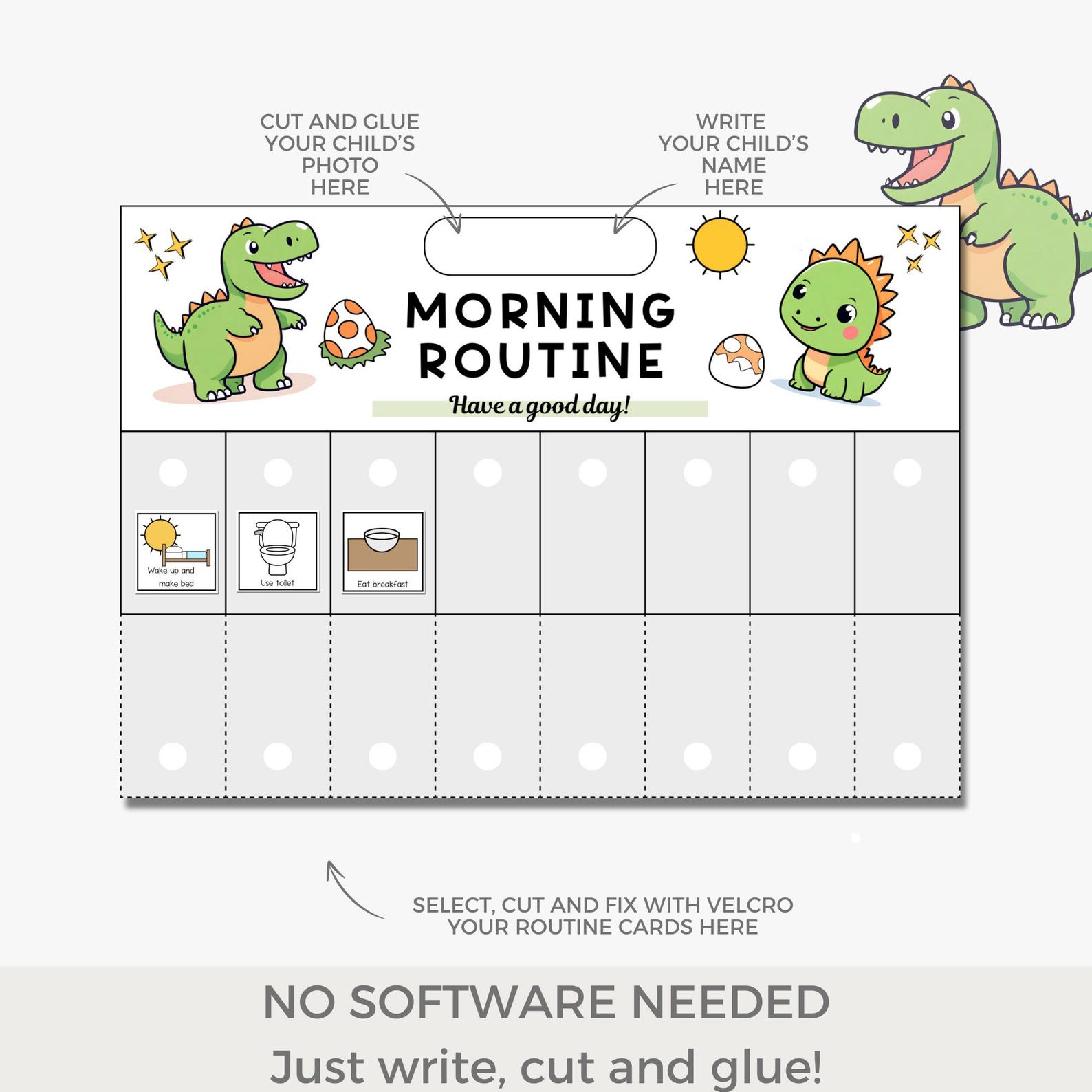Morning Routine Printable for Kids, Routine Chart for Toddler ...