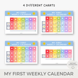 Weekly Visual Calendar, Toddler Visual Schedule, Daily Schedule, Weekly ...