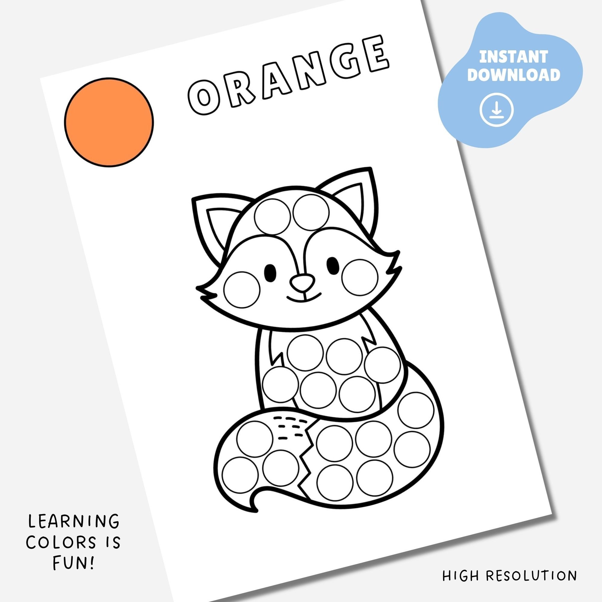Do a Dot Printable, Animals Dot Marker Printable Pages, Easy Coloring ...