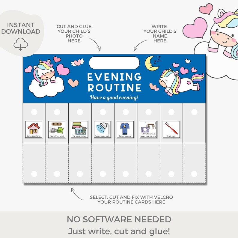 Morning and Bedtime Routine Flip Chart, Routine Chart for Toddlers ...