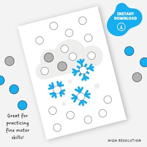 Do a Dot Printable, Winter Dot Marker Pages, Easy Kids Coloring Pages ...