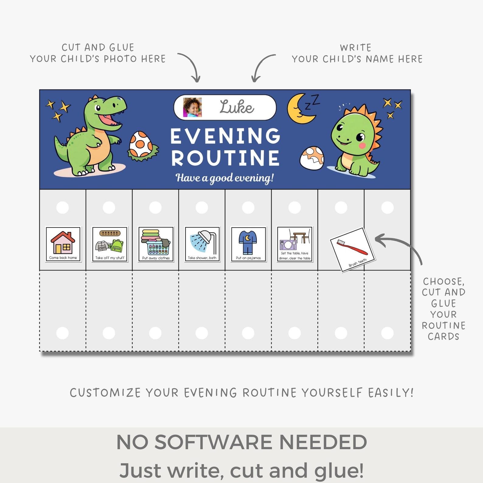 Bedtime Chart for Toddlers, Visual Schedule for Kids, Routine Flip ...