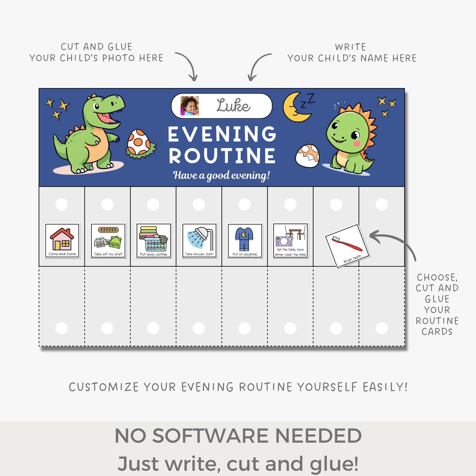 Bedtime Chart for Toddlers, Visual Schedule for Kids, Routine Flip ...