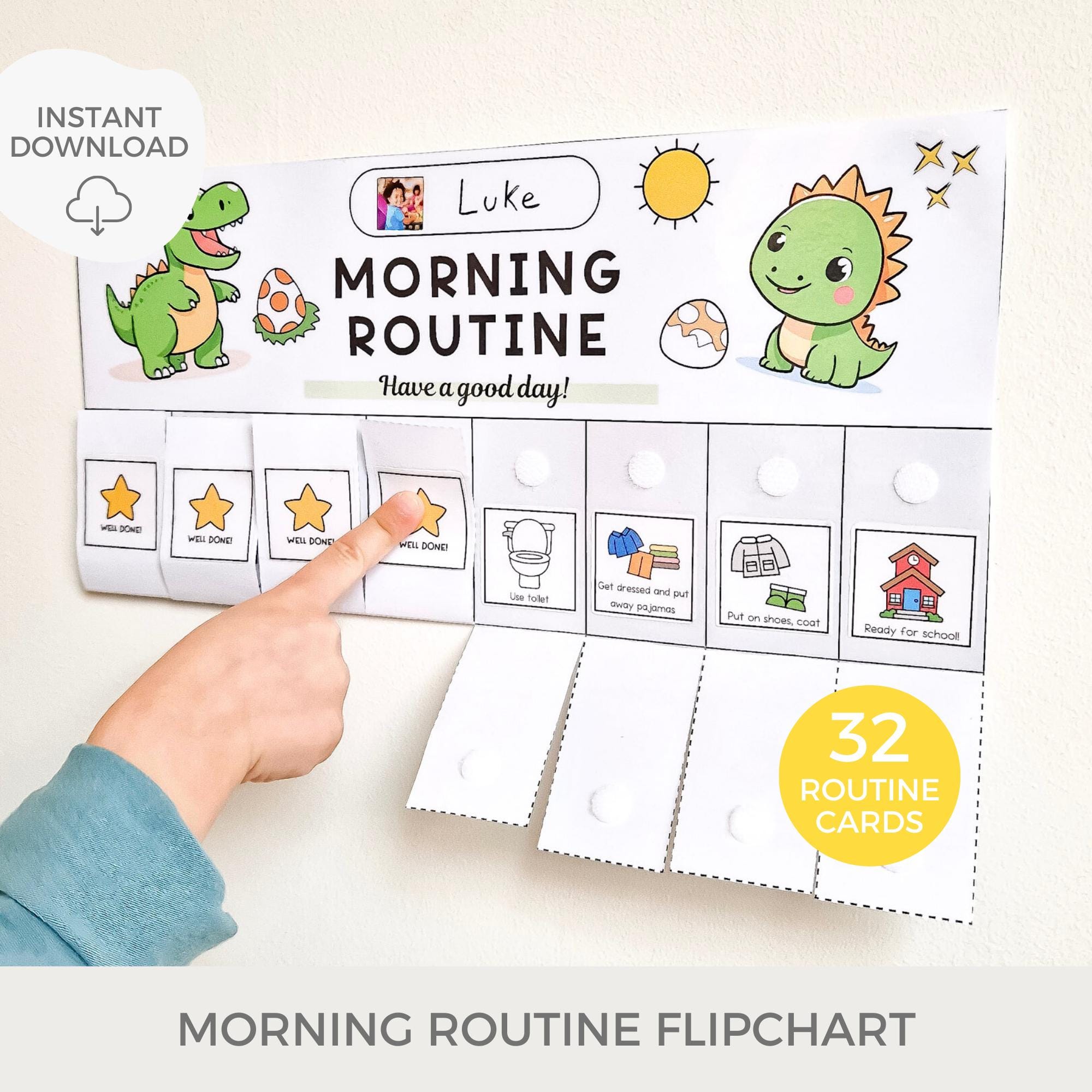 Morning Routine Printable for Kids, Routine Chart for Toddler ...