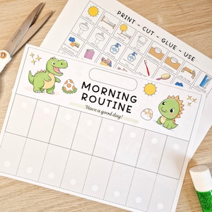 Morning Routine Printable for Kids, Routine Chart for Toddler ...