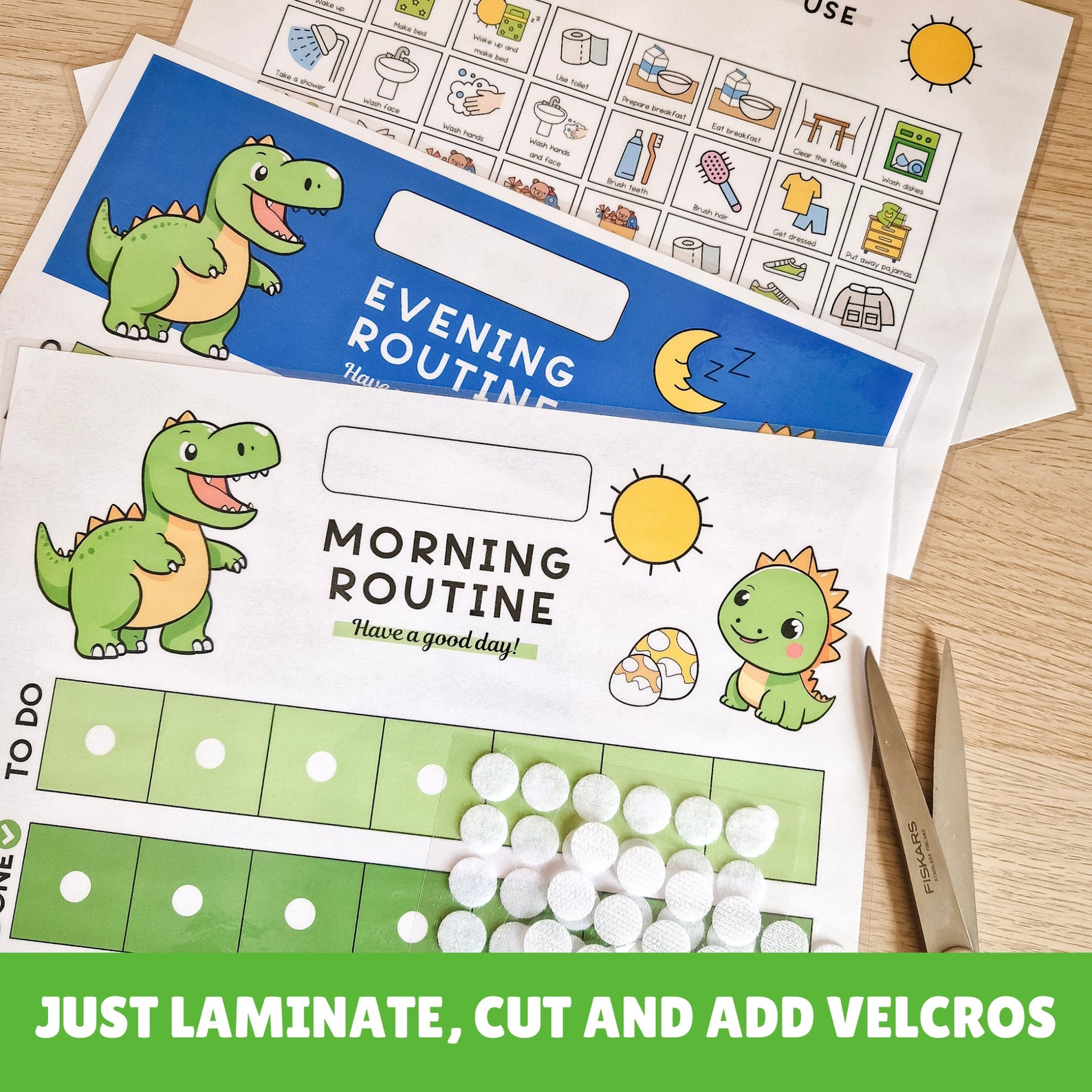 Morning and Bedtime Routine Chart, Routine Chart for Kids, Daily ...