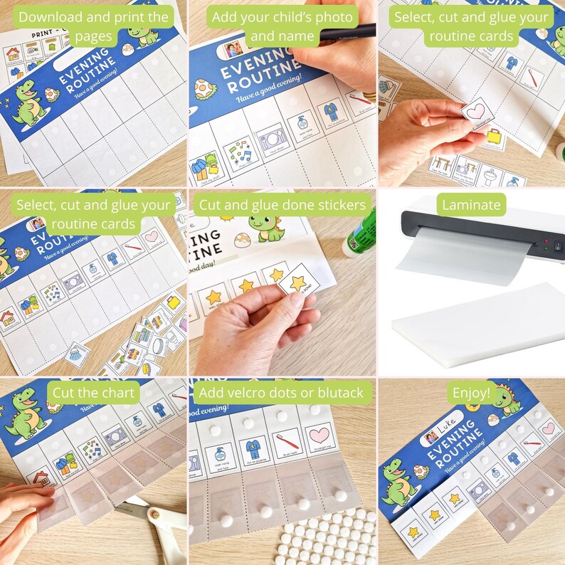 Bedtime Chart for Toddlers, Visual Schedule for Kids, Routine Flip ...