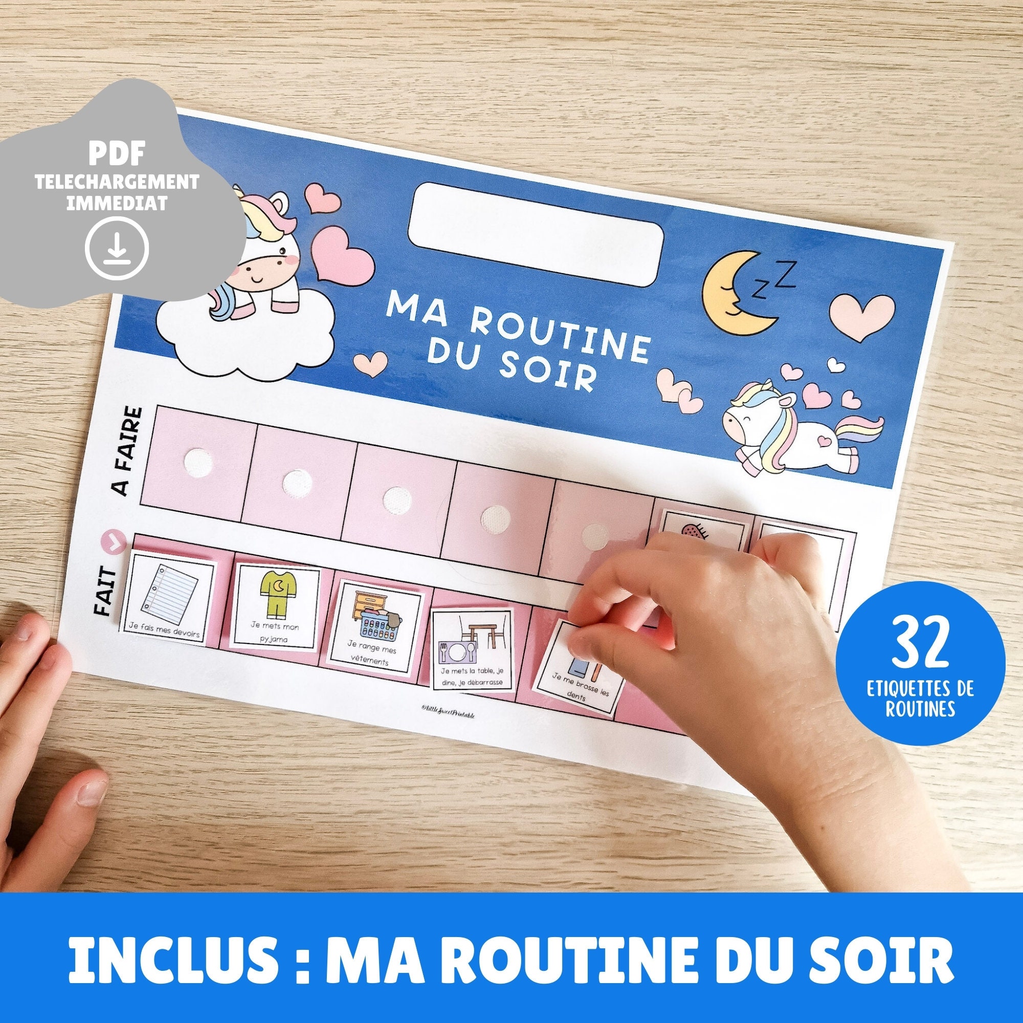 Morning and Bedtime Routine Chart, Routine Chart for Kids, Daily ...