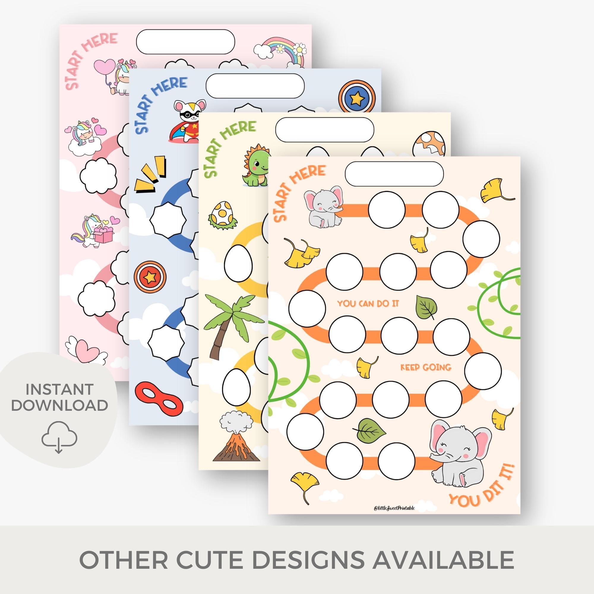 Behavior Chart Printable, Sticker Chart Printable, Reward Chart for ...