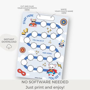 Reward Chart, Printable Reward Chart, Toddler Reward Chart, Sticker ...
