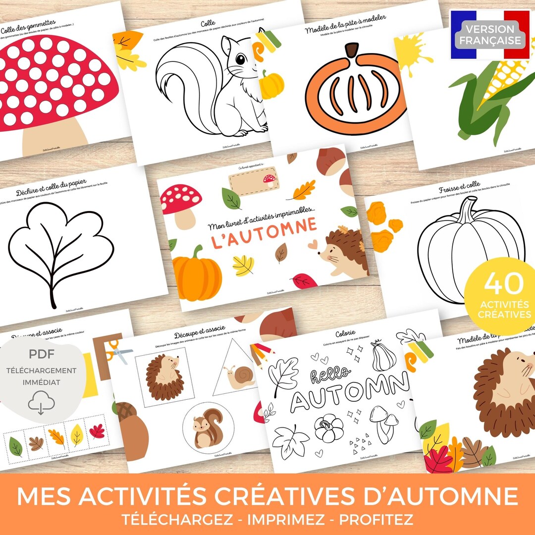 Printable Fall Creative Activity Pack, Printable Fall Activities for ...
