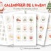 54 Advent Calendar Activity Cards, Christmas Countown, Printable Advent ...