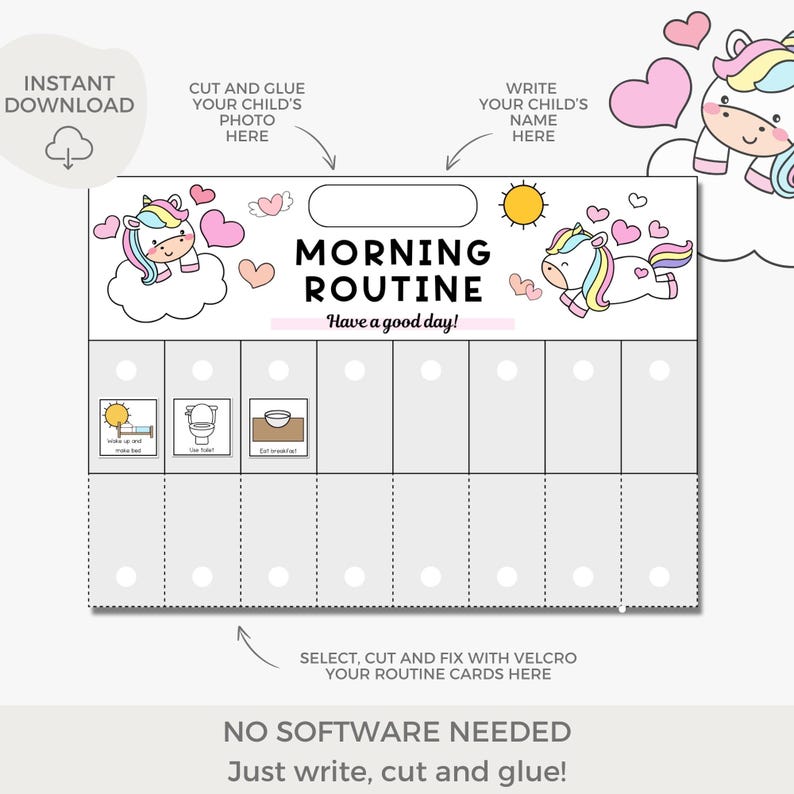 Morning and Bedtime Routine Flip Chart, Routine Chart for Toddlers ...