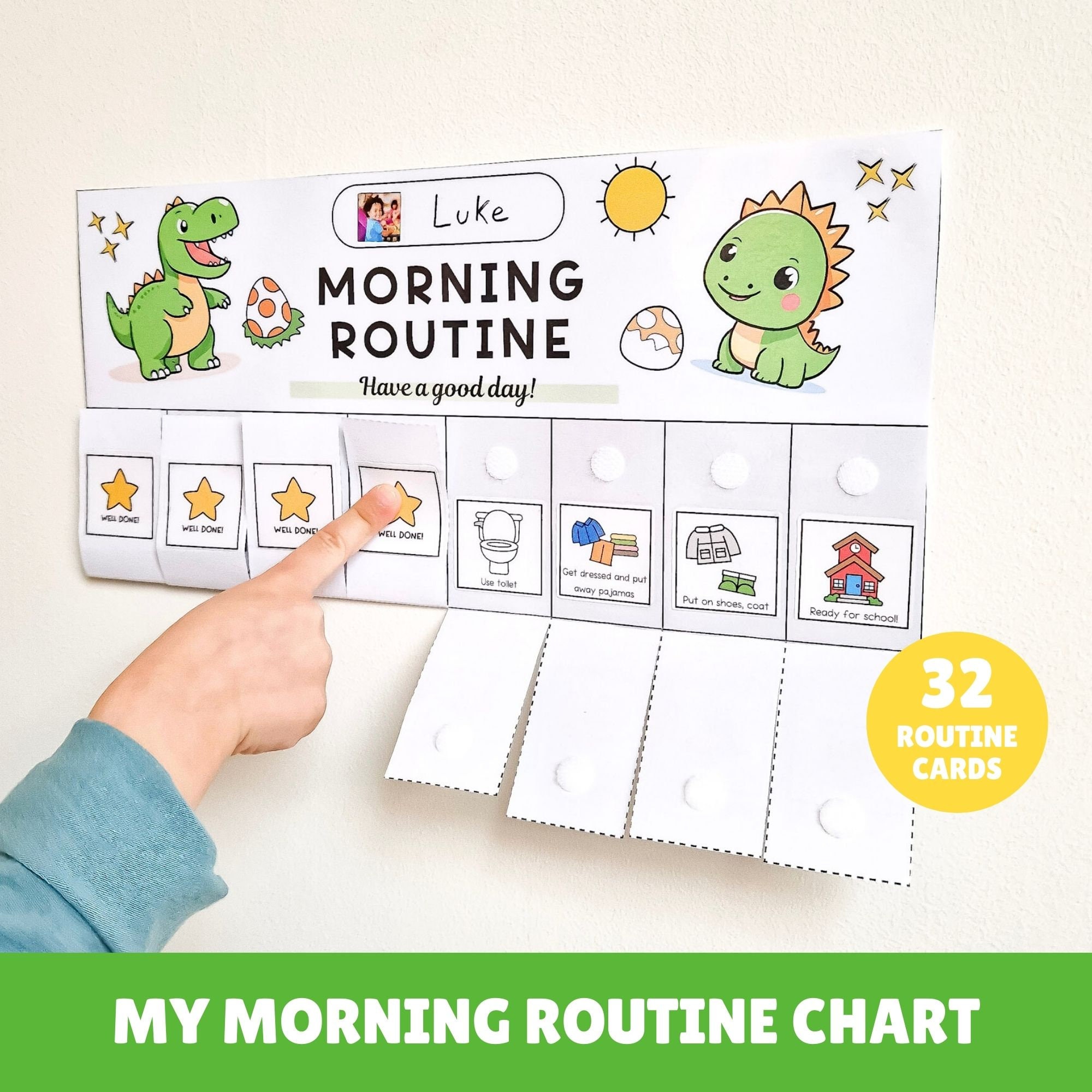 Morning and Bedtime Routine Flip Chart, Routine Chart for Toddlers ...