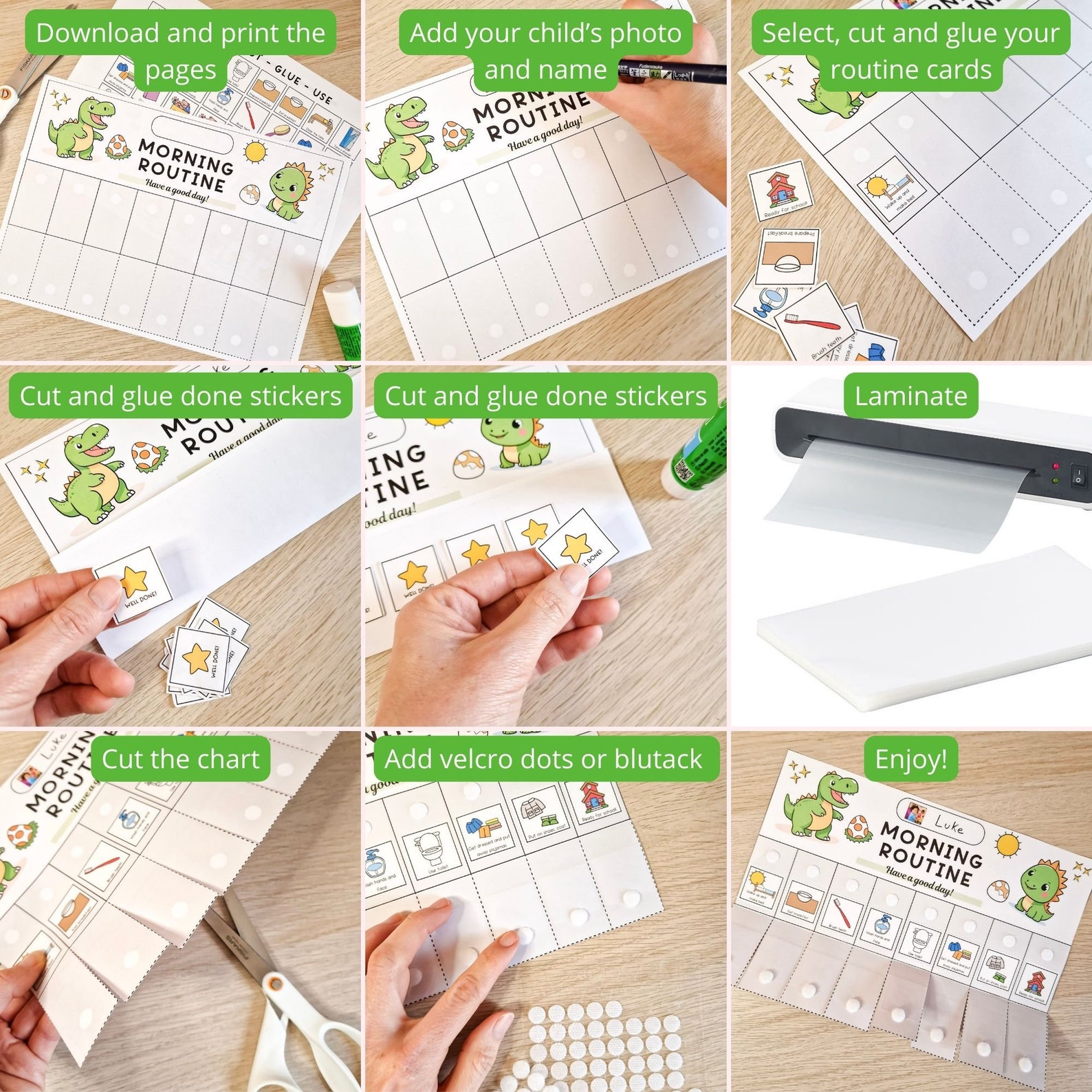 Morning Routine Printable for Kids, Routine Chart for Toddler ...