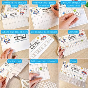 Morning and Bedtime Routine Flip Chart, Routine Chart for Toddlers ...