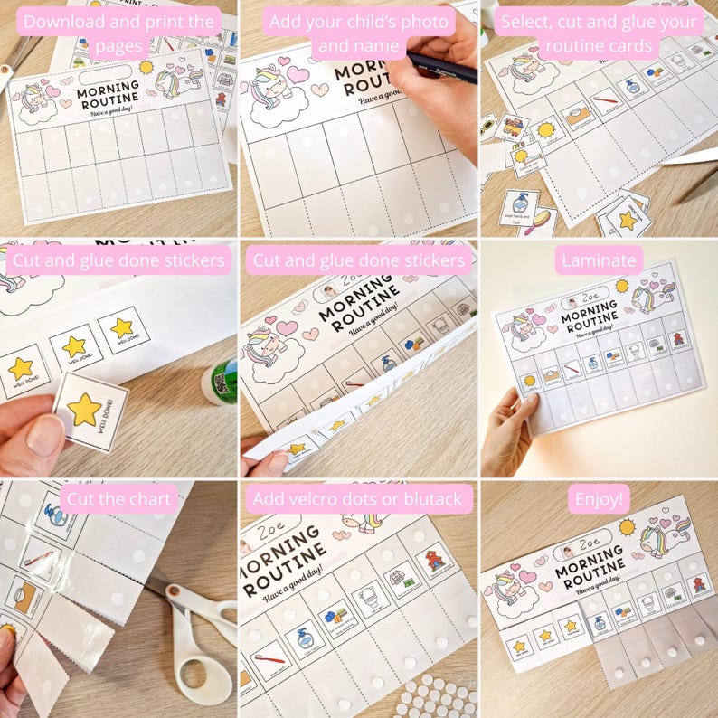 Morning and Bedtime Routine Flip Chart, Routine Chart for Toddlers ...