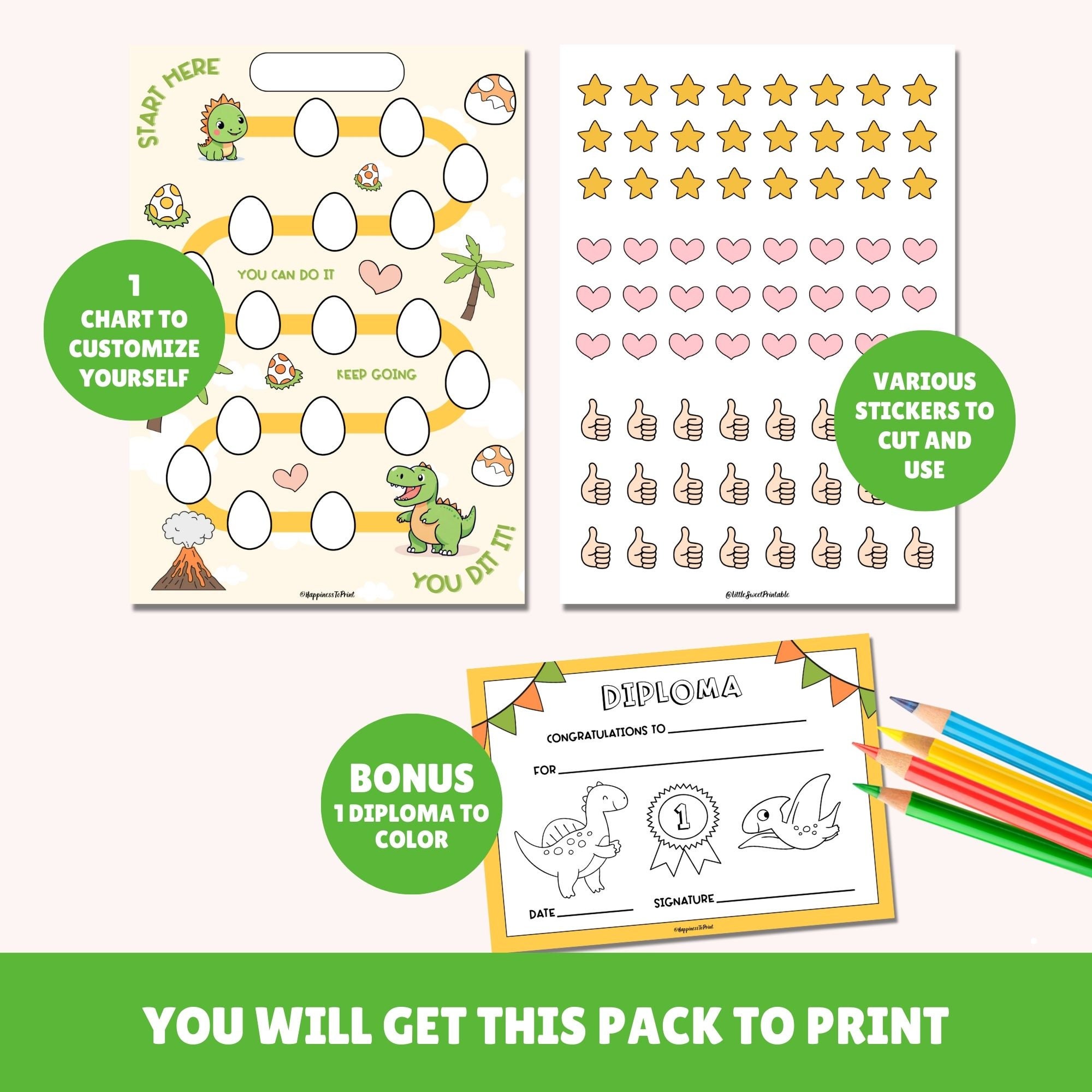 Behavior Chart Printable, Sticker Chart Printable, Reward Chart for ...