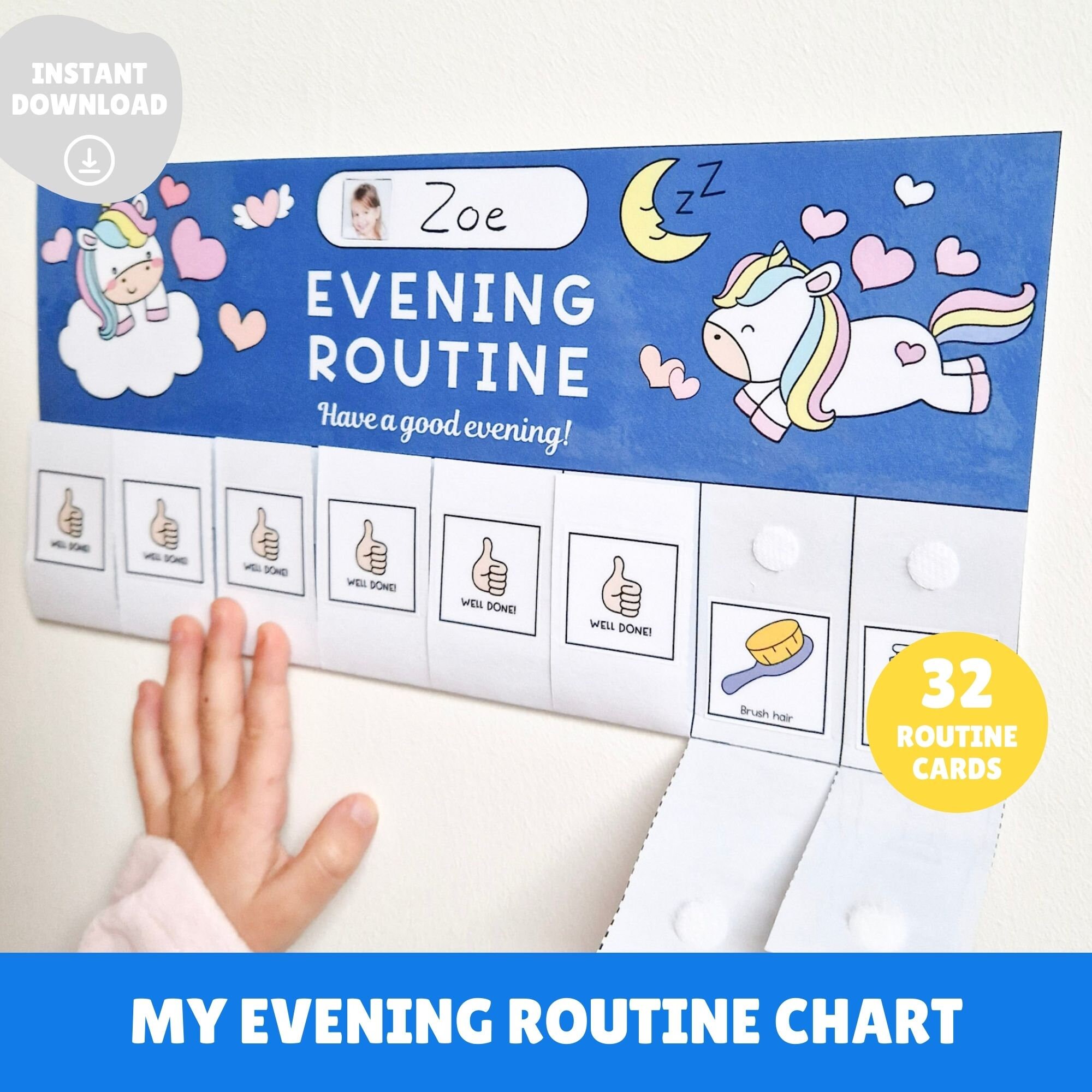 Morning and Bedtime Routine Flip Chart, Routine Chart for Toddlers ...