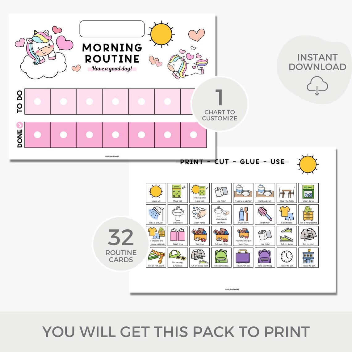 Morning Routine Chart, Kid Morning Routine, Toddler Routine Chart ...