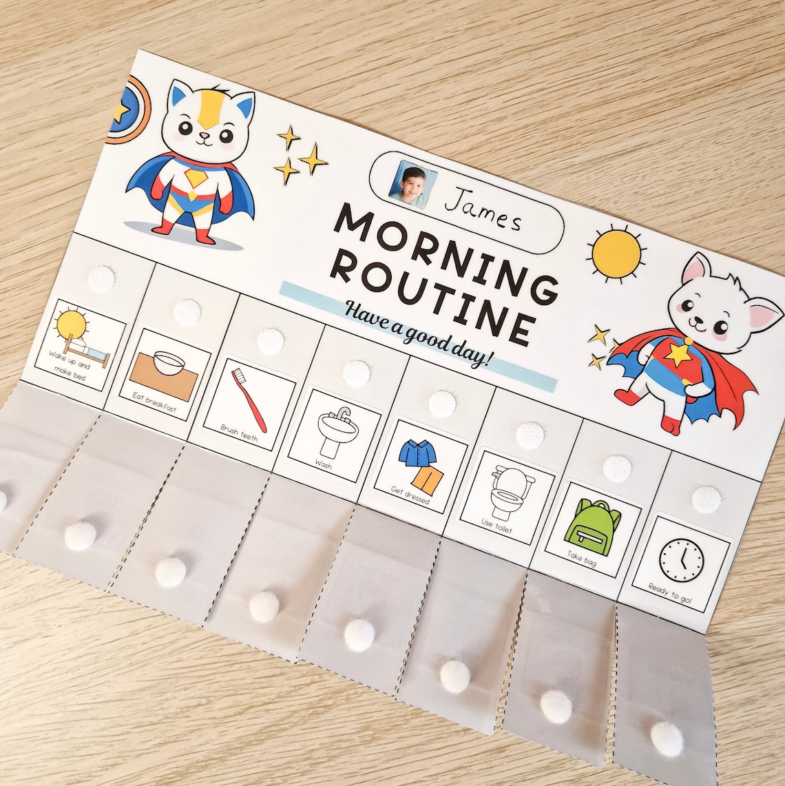 Morning Routine Printable for Kids Routine Chart for Toddler Tracker ...
