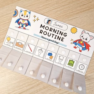 Morning Routine Printable for Kids Routine Chart for Toddler Tracker ...