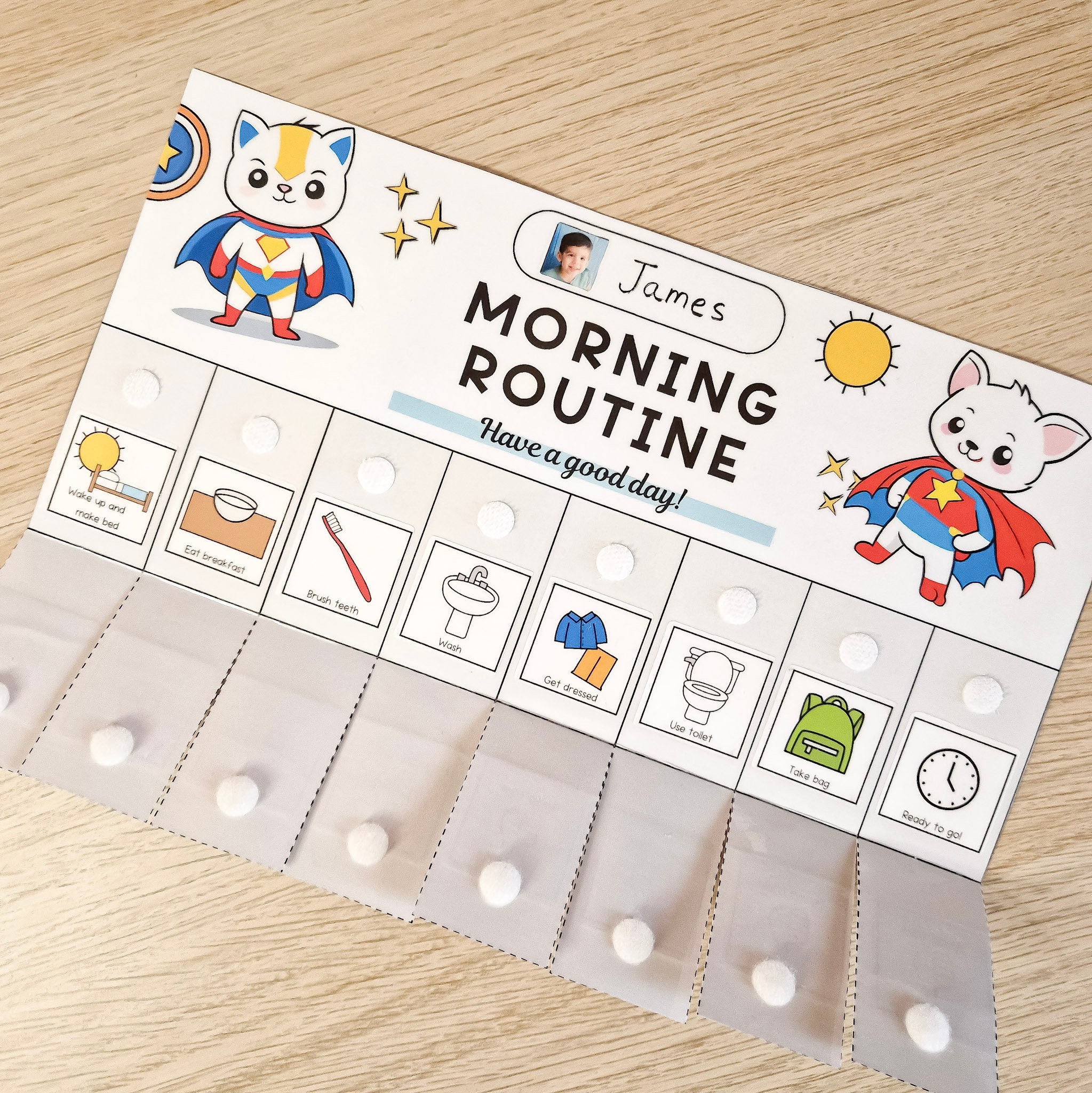 Morning Routine Printable for Kids Routine Chart for Toddler Tracker ...