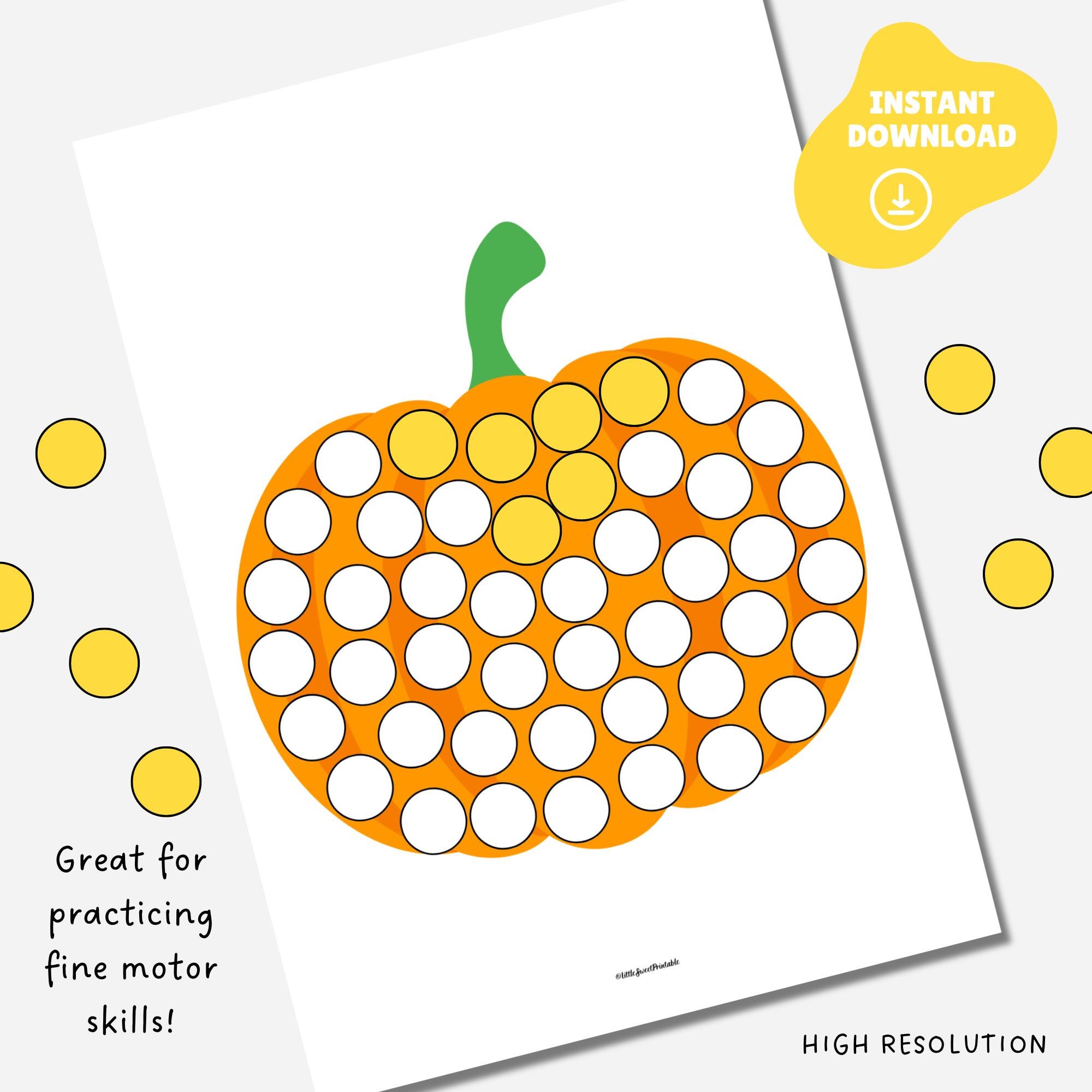 Do a Dot Printable, Fruits Vegetables Dot Marker Pages, Easy Kids ...