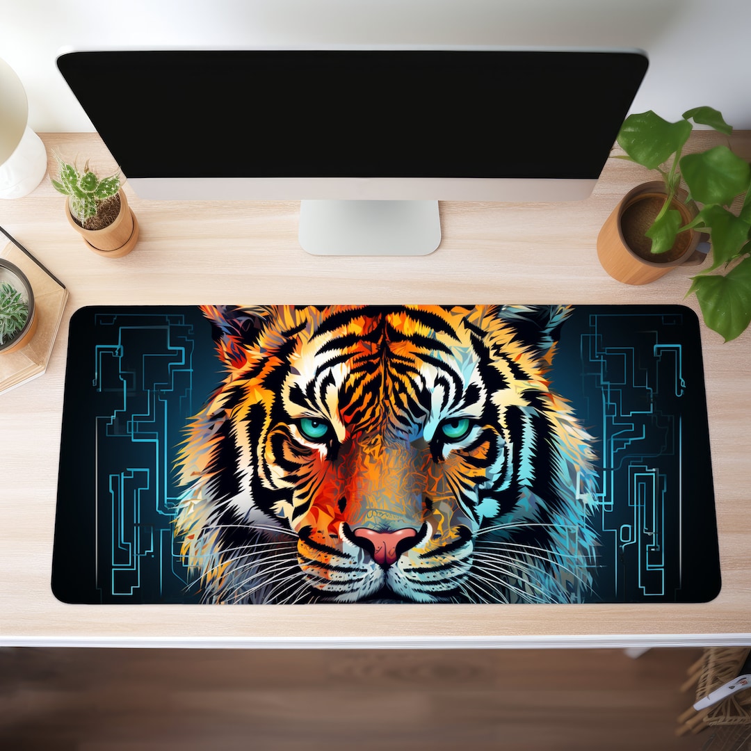Tiger Desk Mat Gaming Desk Mat Laptop Pad Desktop - Etsy