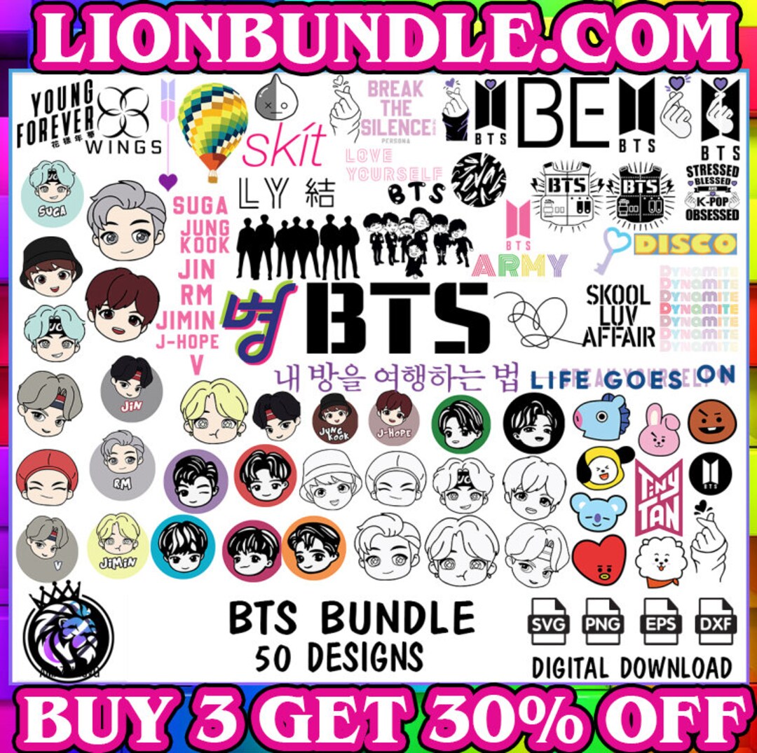 BTS Svg Bundle,army SVG, Kpop Svg for Cricut - Etsy