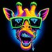 Funky Neon Giraffe 5 Pngs,digital Download, Sublimation, Dtf, Uvdtf, - Etsy