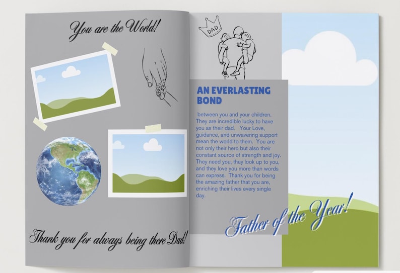 Dad Magazine Template: Personalized Father's Day Gift (canva Digital ...