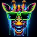 Funky Neon Giraffe 5 Pngs,digital Download, Sublimation, Dtf, Uvdtf, - Etsy