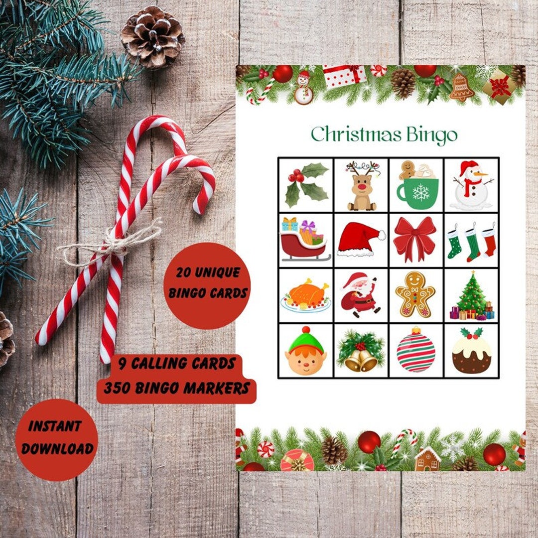 Christmas Bingo Printable Christmas Games Family Fun Games Christmas ...
