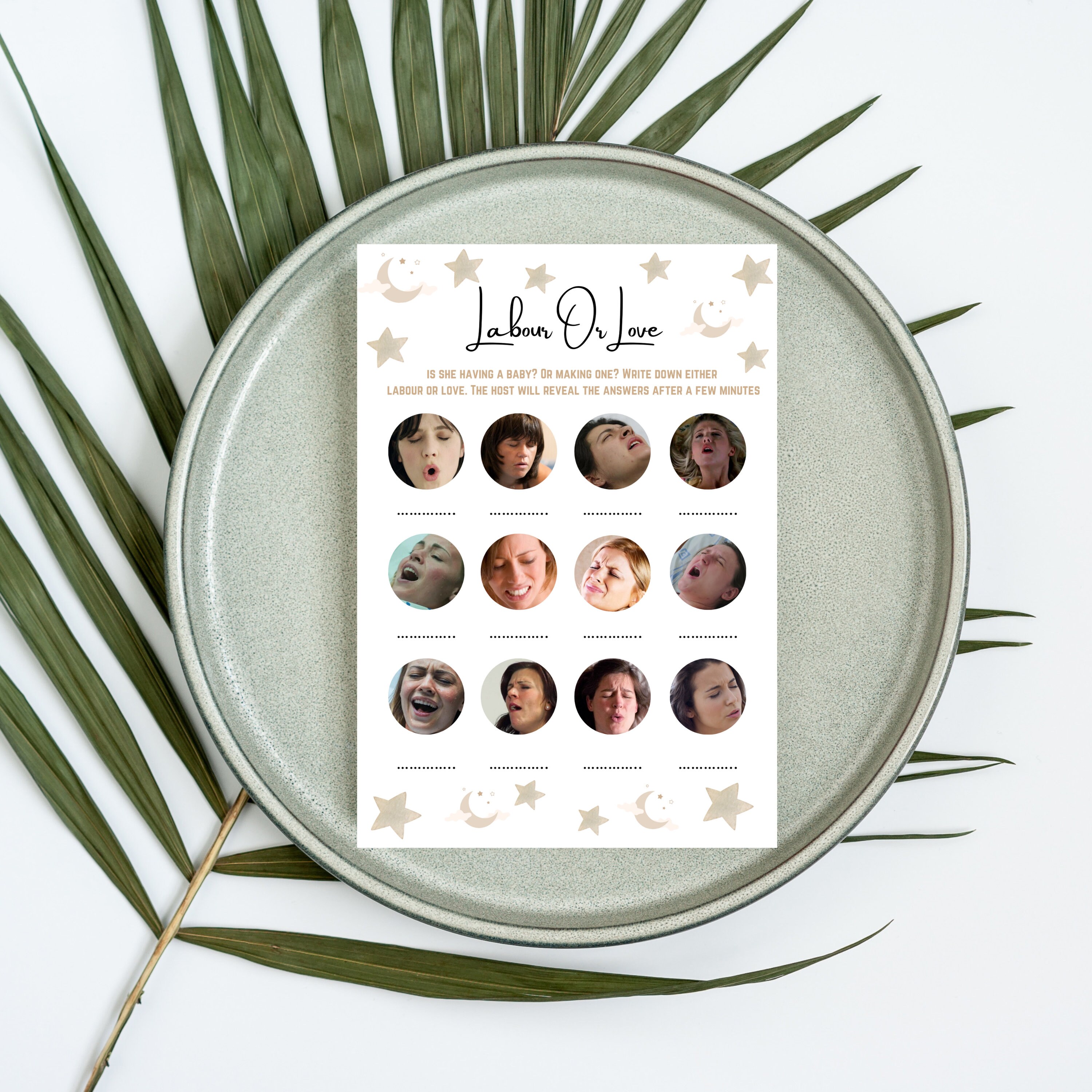 Printable Baby Shower Games, Labour or Love, Teddy Bear Baby Shower ...