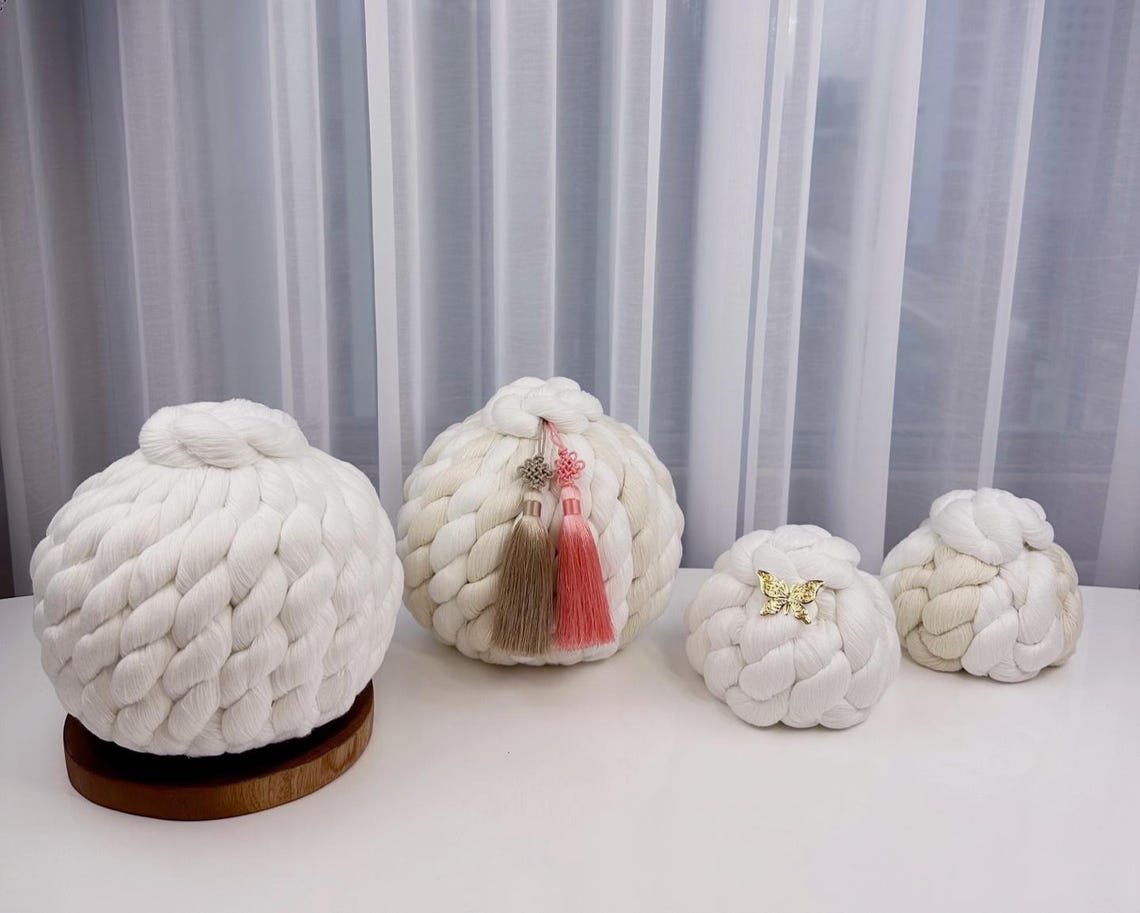 Large Yarn Thread Cake | Handmade Yarn Cake for Korean Dol and Baek Il ...