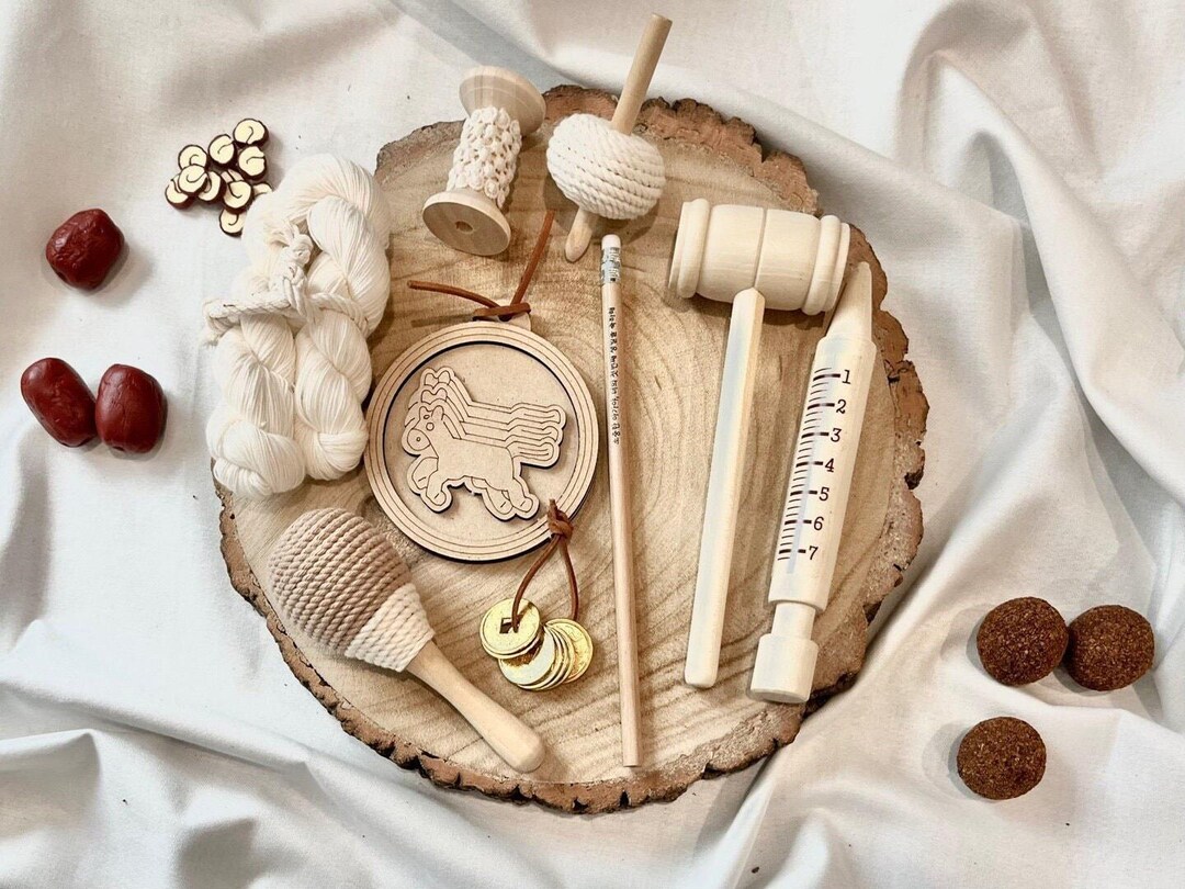 Wooden Doljabi Kit 9pcs | Doljabi | Korean 1st Birthday Party | Dol ...