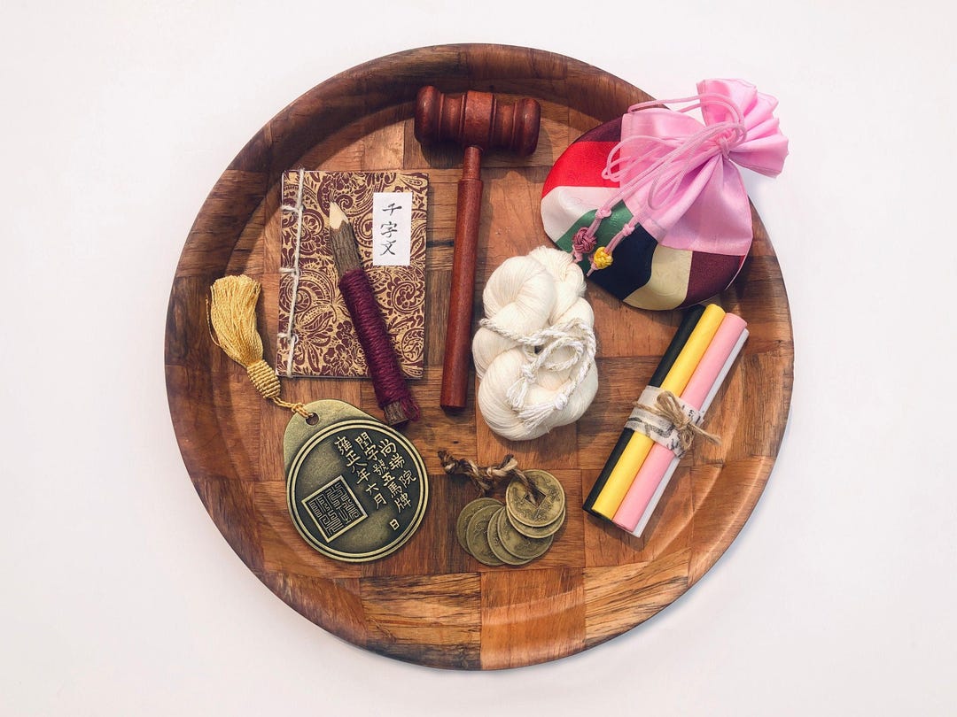 Korean Doljabi W/hangeul Felt 1 Yd | Korean 1st Birthday Party | Dol ...