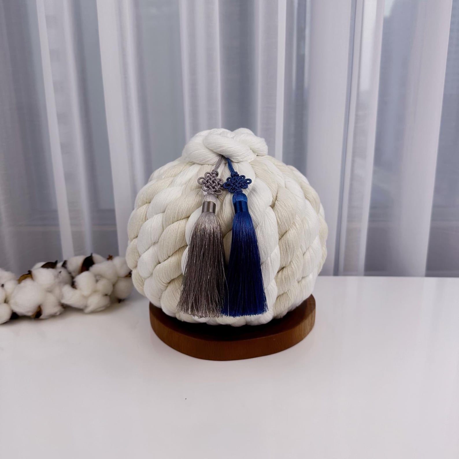 Large Yarn Thread Cake | Handmade Yarn Cake for Korean Dol and Baek Il ...